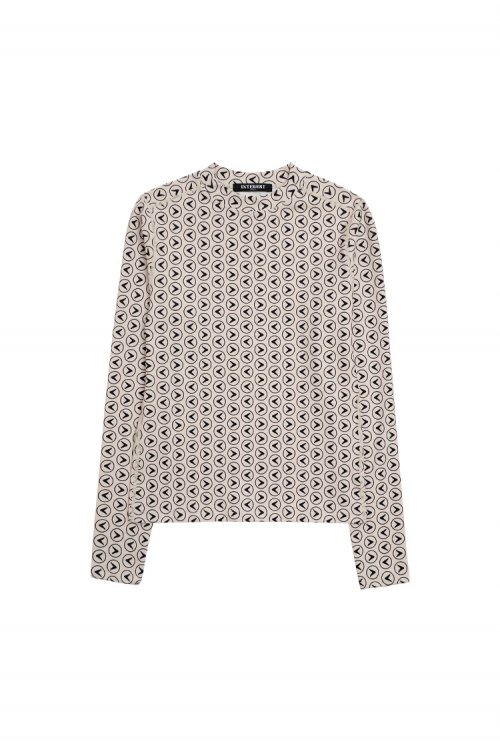 인터레스트(INTEREST) INTEREST LOGO DIGITAL PRINT TOP_BEIGE - 사이즈 & 후기 | 무신사
