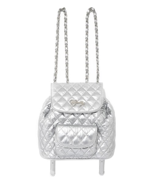 큐리티(CURETTY) C METALLIC QUILTING MINI BACKPACK_SILVER - 사이즈 & 후기 | 무신사