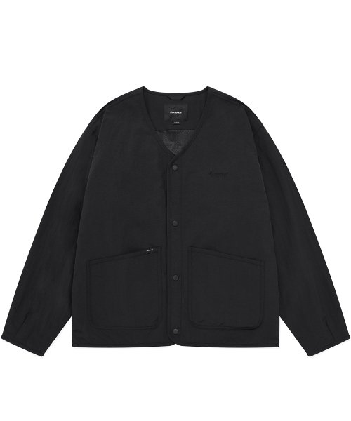 MUSINSA | COVERNAT Nylon Cardigan Jacket Black