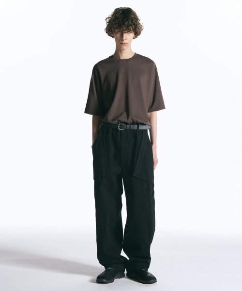 MUSINSA | INSILENCE Contrast Panel Denim Pants BLACK