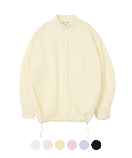 MUSINSA | VETEZE Tenni String Loose Fit Shirt (Yellow)