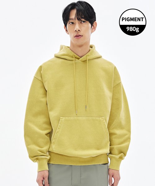 MUSINSA | SOVERMENT 980G Pigment Cut Hood - Sunrise Yellow