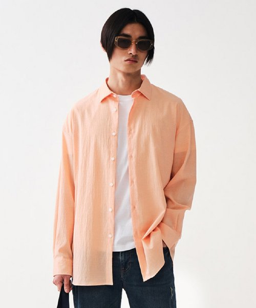 MUSINSA | STCO 23 SS Overfit Young Casual Shirt (Orange)
