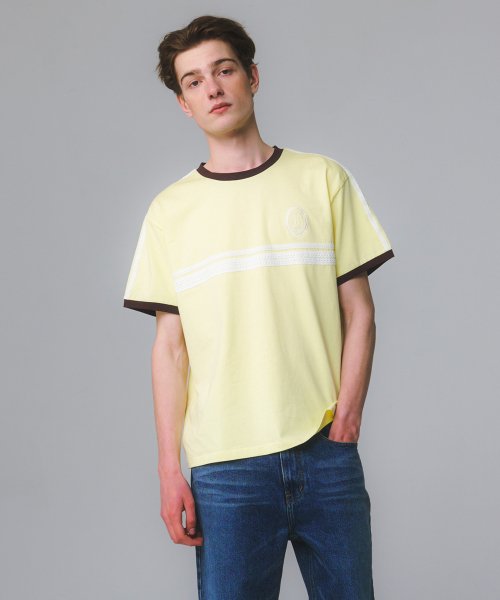 문선(MOONSUN) UNISEX Lace Tape MS TEAM Uniform Half T [Lemon] - 사이즈 & 후기 ...