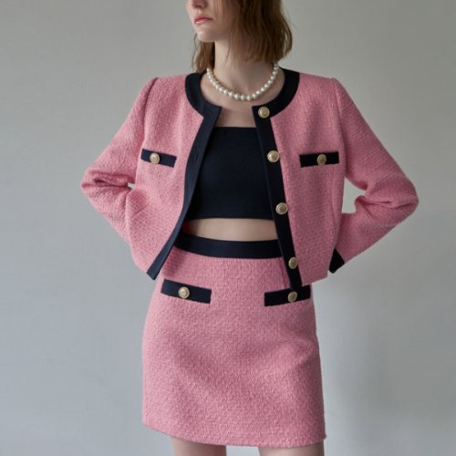 MUSINSA | ATELIER NAIN Jenny Tweed Setup Mini Skirt (SK-4757)