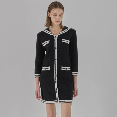 MUSINSA | ATELIER NAIN Marine Sailor Collar Terry Knit One Piece (OP-6022)