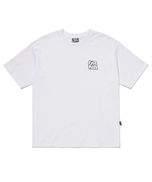 MUSINSA | URBANAGE UBNA Square Logo Over Short Sleeve_White
