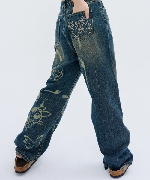 MUSINSA | FANCY CLUB [PPG X FANCY] Purity Wide Denim Pants (BLUE)_F23PG1017