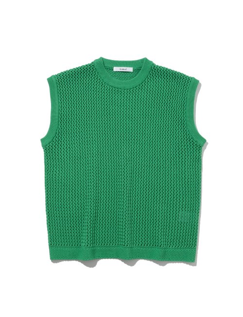 MUSINSA | KNITTED Net round best GREEN