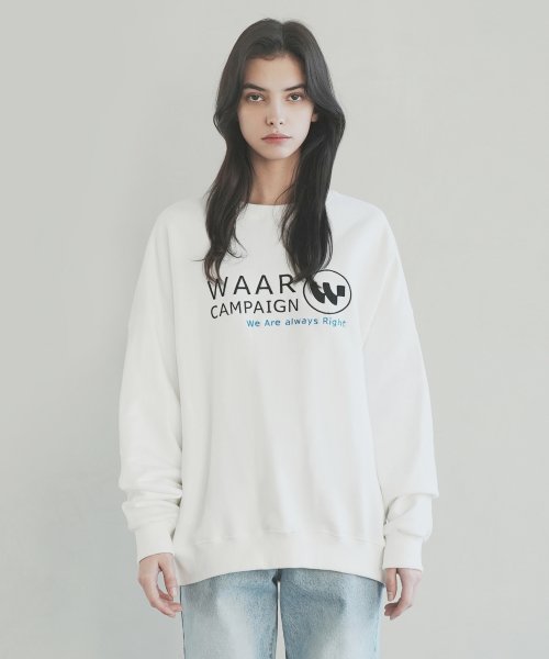 MUSINSA | WAAR T1004 W Campaign Sweatshirt_Ivory