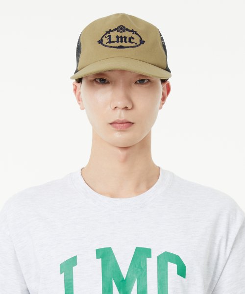 MUSINSA | LMC GOTHIC OVAL MESH CAP beige