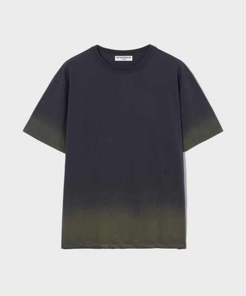 MUSINSA | BEARDED KID Aurora Half Sleeve T-Shirt Charcoal