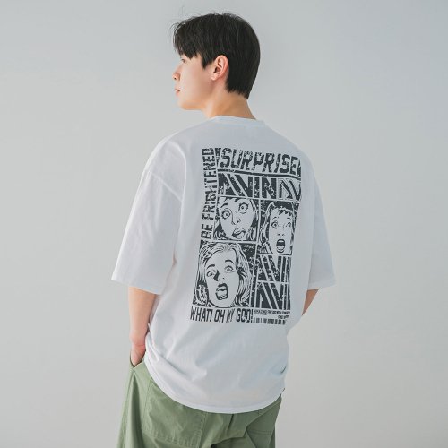 MUSINSA | ALVINCLO Vintage Cartoon Overfit Short Sleeve T-shirt AST4842 ...