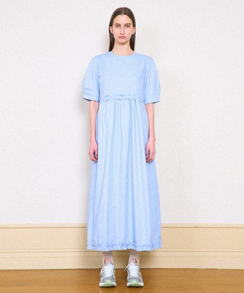 MUSINSA | PARTIMENTO WOMEN Puff Sleeve Maxi Dress_Sky