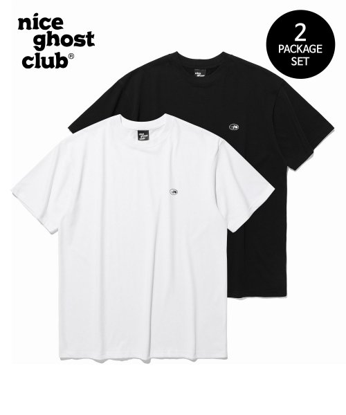 MUSINSA | NICE GHOST CLUB 2PACK Three Star Logo T-Shirt (NG2DMUT500A ...