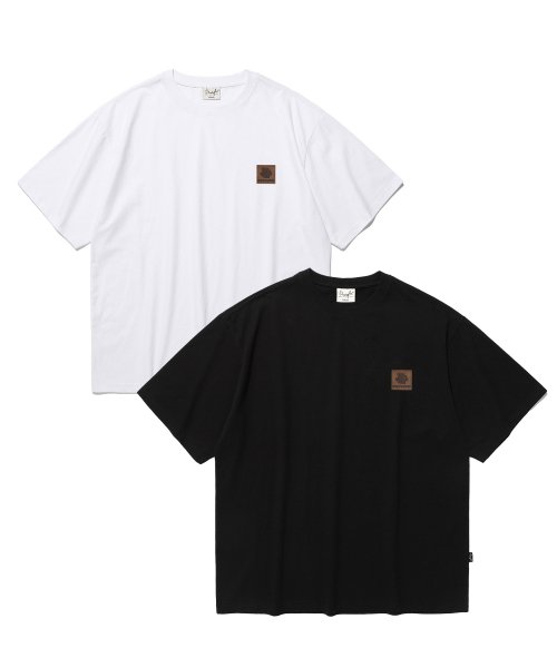 MUSINSA | PHYPS 2PACK LEATHER LABEL SS_WHITE / BLACK