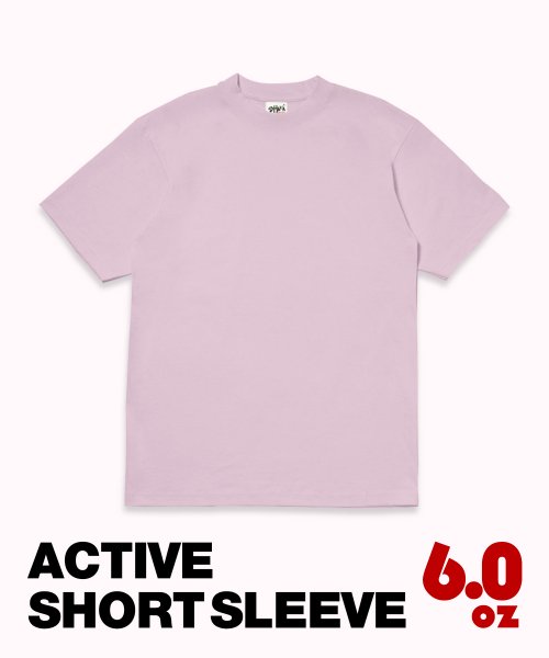 MUSINSA | SHAKA WEAR 6.0oz Active Plain Basic Short Sleeve T-Shirt_Pink