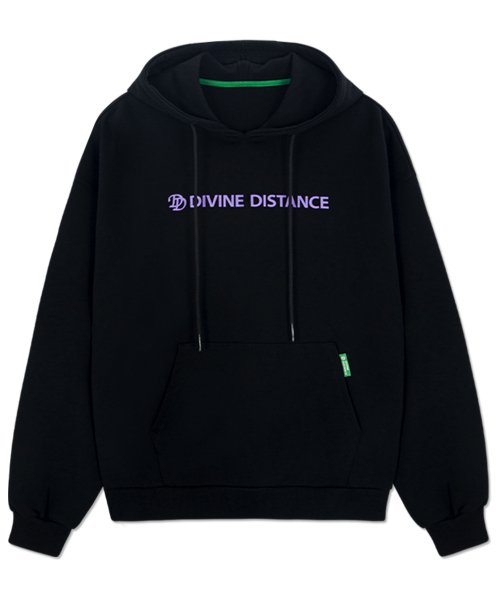 디바인디스턴스(DIVINE DISTANCE) 시그니처 레터링 후디 [블랙] - 사이즈 & 후기 | 무신사