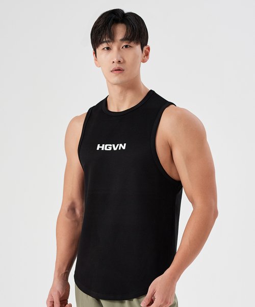 MUSINSA | HUGVONE Soft touch HGVN sleeveless health tank top in 11 colors