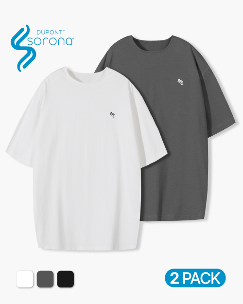 MUSINSA | DIMITRI BLACK 2PACK (All Seasons) Sorona® Basic Cotton Layering Short Sleeve T-Shirt ...