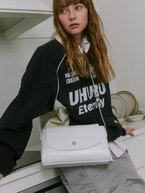 MUSINSA | SEMICODE capture bag mini - crinkle white