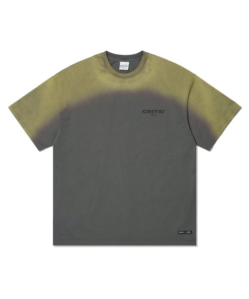 MUSINSA | CRITIC Ct Spray Dyeing T-Shirt Dark Gray