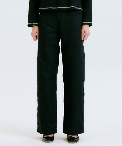 MUSINSA | HALOMINIUM Side Loop Pants 3 / Dark Navy