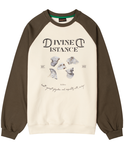 디바인디스턴스(DIVINE DISTANCE) 세인트 래글런 맨투맨 [올리브] - 사이즈 & 후기 | 무신사