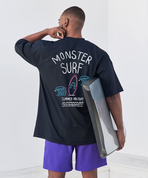 MUSINSA | BLACK MONSTER FIT Monster Surfing Rash Guard Short Sleeve (3 ...