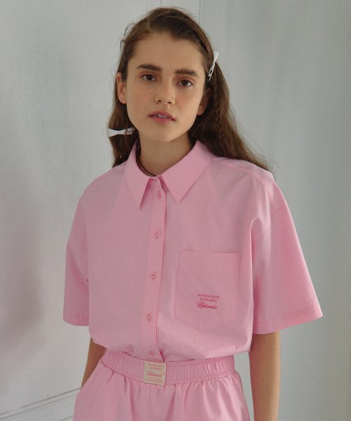 MUSINSA | ROLAROLA BASIC POCKET HALF SHIRTS PINK