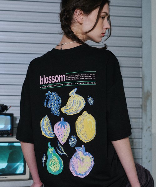 MUSINSA | CPGN STUDIO Sketch Fruits Short Sleeve Tee Black
