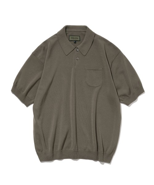 MUSINSA | UNIFORM BRIDGE pocket collar s/s knit brown