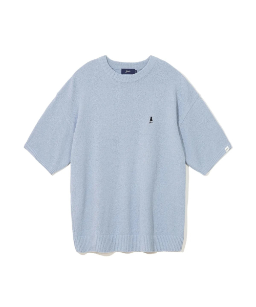 MUSINSA | YALE [COOL] HERITAGE DAN ROUND NECK BOUCLE SS KINT SKY BLUE