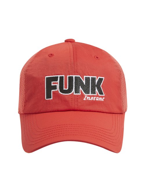 MUSINSA | INSTANTFUNK Logo Embroidered Mash Ball Cap - Red