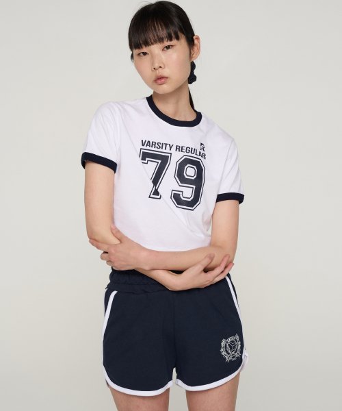 MUSINSA | TAKEASY Women's Laurel Ringer Shorts (Navy)