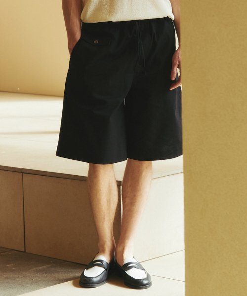 MUSINSA | LEIRE Everyday Bermuda Linen Shorts [Black]
