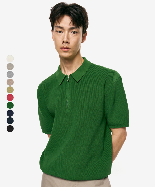 MUSINSA | THEY Zipper collar hachi knit (Summer. Ver) _(10 COLOR)