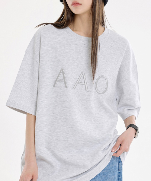 MUSINSA | AGAINST ALL ODDS AAO Logo Embroidered Short Sleeve Tee [White ...