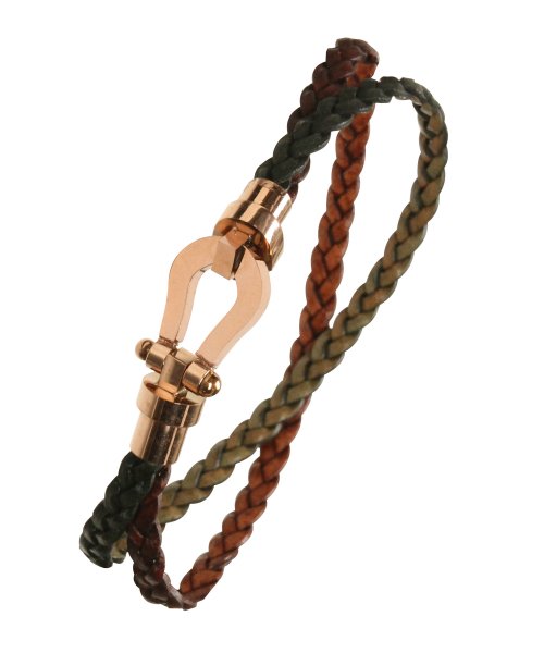 MUSINSA | DOFFJASON Cowhide Hoop Layered Bracelet