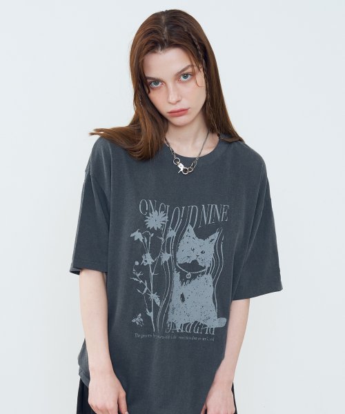 MUSINSA | FANCY CLUB [NF] Serenity Over Tee (CHARCOAL)_F23QB497