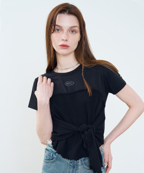 MUSINSA公式 | FANCY CLUB [NF] NFC Classic Layered Tee (BLACK)_F23QB487