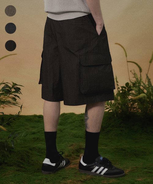 MUSINSA | ANOLORCODE Half-bending cargo half pants (3color)