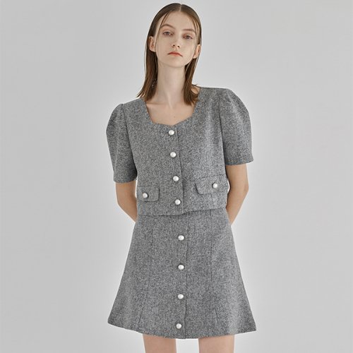 MUSINSA | ATELIER NAIN Giselle Setup Tweed Cropped Blouse (BL-4125)