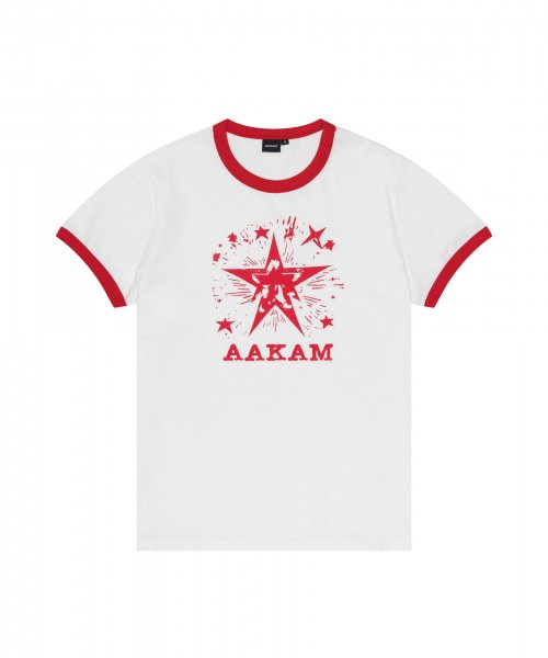 MUSINSA | AAKAM Star Ringer Top (Red)