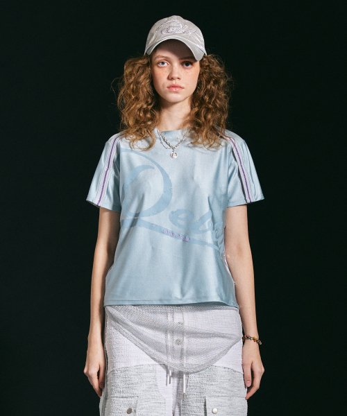 MUSINSA | DEBBY UPPER DEBBY CIRCUS FOOTBALL T-SHIRT(STANDARD FIT)_GRAY