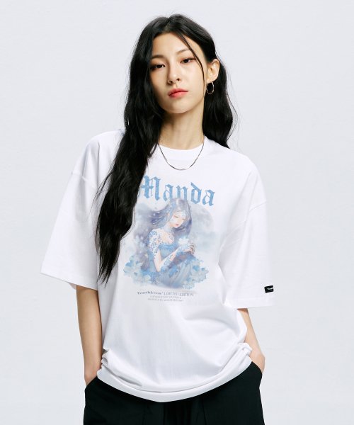 MUSINSA | YOUTHKREW YK Manda Edition. Breeze Boxy Tee-White