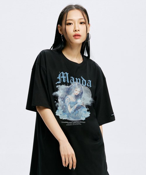 MUSINSA | YOUTHKREW YK Manda Edition. Breeze Boxy Tee - Black