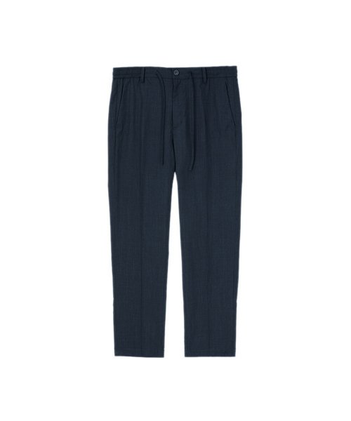 MUSINSA | AD HOC Men's Drawstring Tapered Fit Slacks (NAVY)
