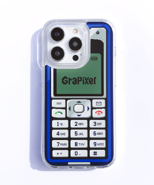 MUSINSA | GRAPIXEL Blue Feature Phone Ver2 Gel Hard Phone Case