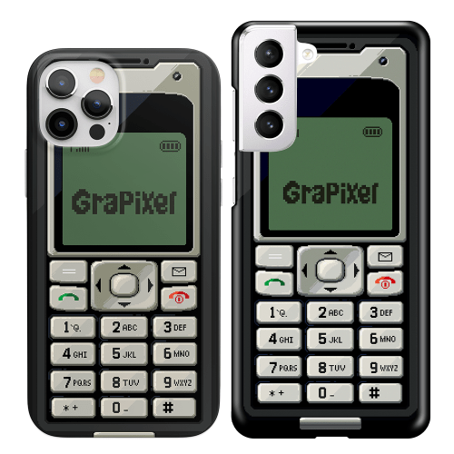 MUSINSA | GRAPIXEL Black Feature Phone Ver2 Hard Phone Case